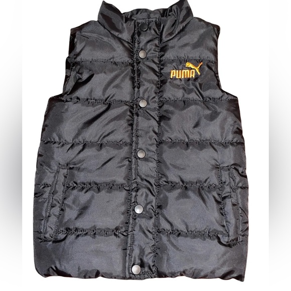Puma | Jackets & Coats | Puma Kids Puffer Vest Embroidered Logo Snap ...